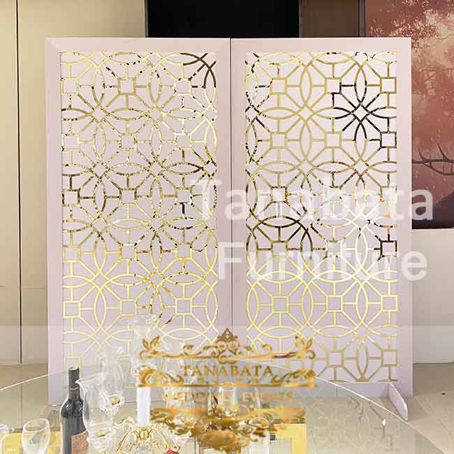 White PVC Panel Backdrop Wedding Tanabata