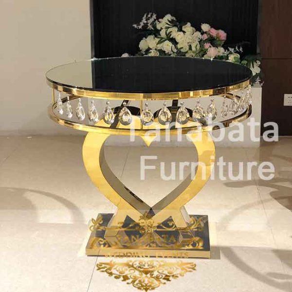 Wedding Cake Table Golden Frame With Crystal Tanabata