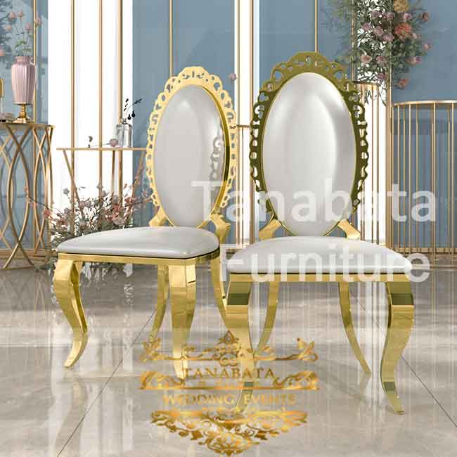 Gold Metal Wedding Chair For Dining Use Tanabata