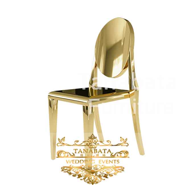 Gold Event Chair Stainless Steel For Dining Tanabata