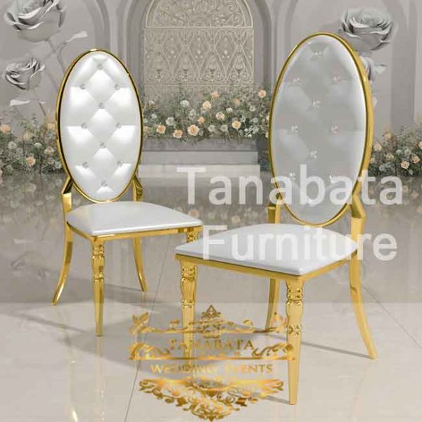 OEM High Back Wedding Chair Stainless Steel Tanabata