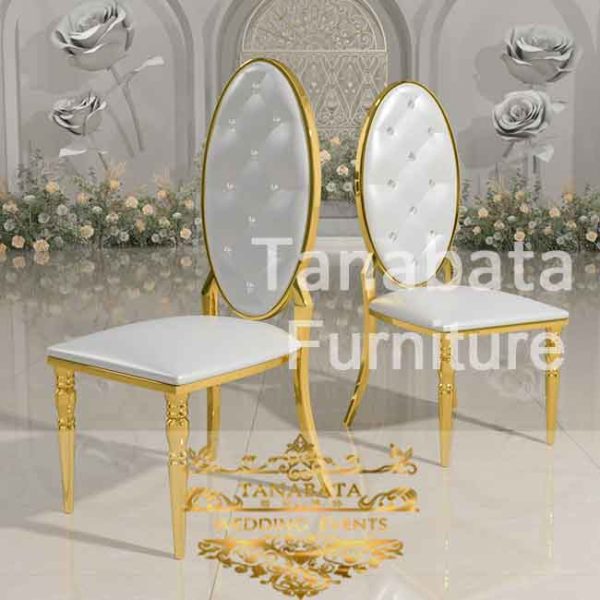 OEM High Back Wedding Chair Stainless Steel Tanabata