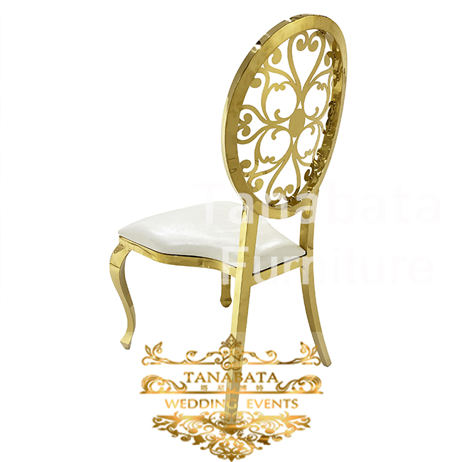 Carven Back Golden Dining Room Chair Tanabata