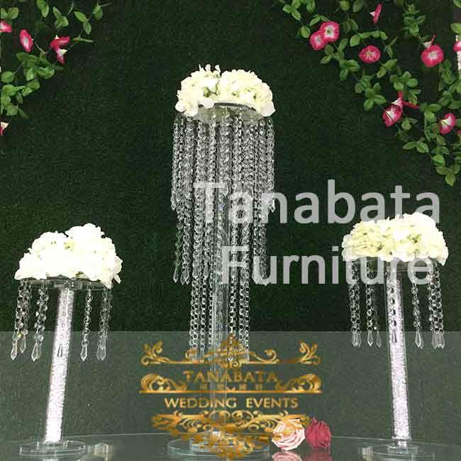 Clear Glass Wedding table Centerpieces - Tanabata Furniture