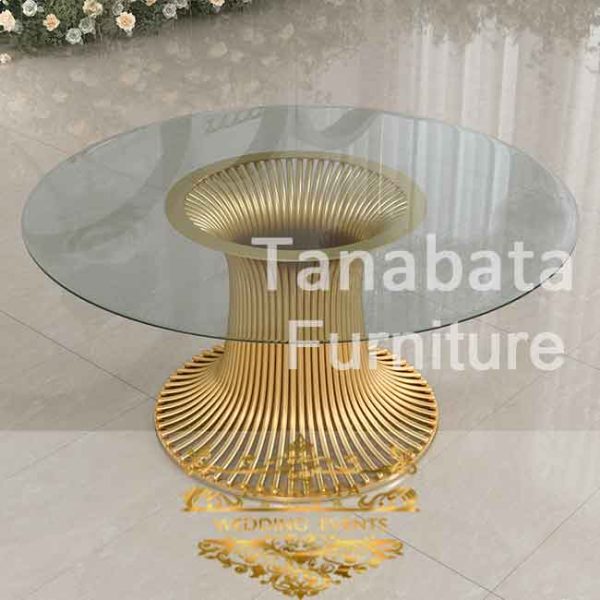 Stainless Steel Event Round Tables Luxurious Tanabata