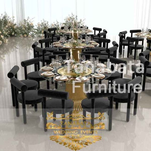 Stainless Steel Event Round Tables Luxurious Tanabata