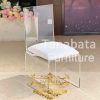 Acrylic Clear Dining Chair With Cushion Tanabata