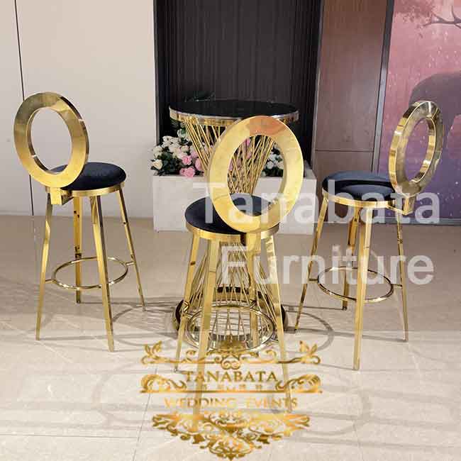 Black Velvet Bar Lounge Chair For Club Tanabata