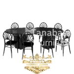 Luxurious Black Metal Wedding Head Tables Tanabata