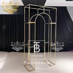 Gold Metal Arch Backdrop Tanabata Wedding Furniture